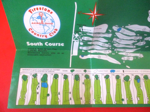 vtg - Golf Scorecard - FIRESTONE COUNTRY CLUB cc - South Course - Akron ...