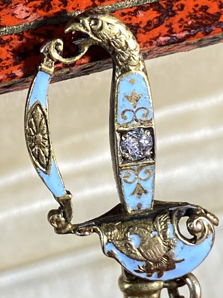 Antique Victorian 18K Gold 18 KT Gold Sword Pin Sword Stick Pin ...