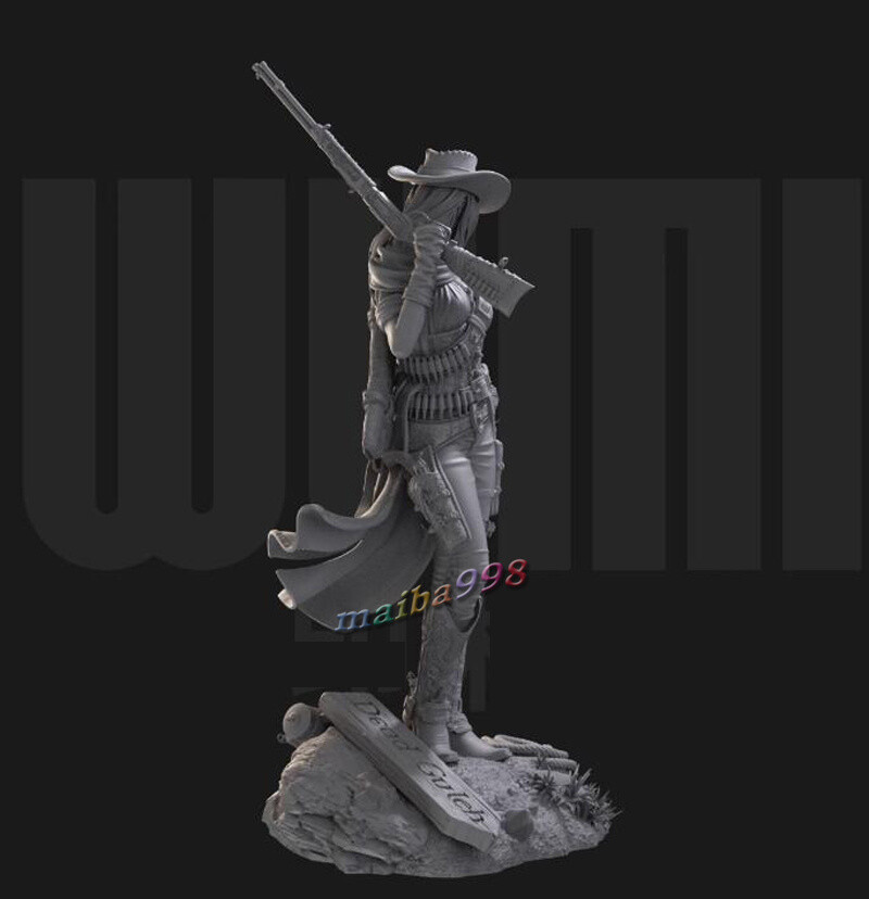 1/8 Cowgirl 3D Printing GK Figure Model Kit Unpainted Unassembled ...
