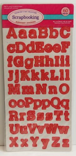 Colorbok Stickers Alphabet Numbers Upper & Lower Case Red Sparkle ...