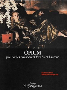Classic Yves Saint Laurent "Opium" Perfume Jerry Hall Print Advert. | eBay