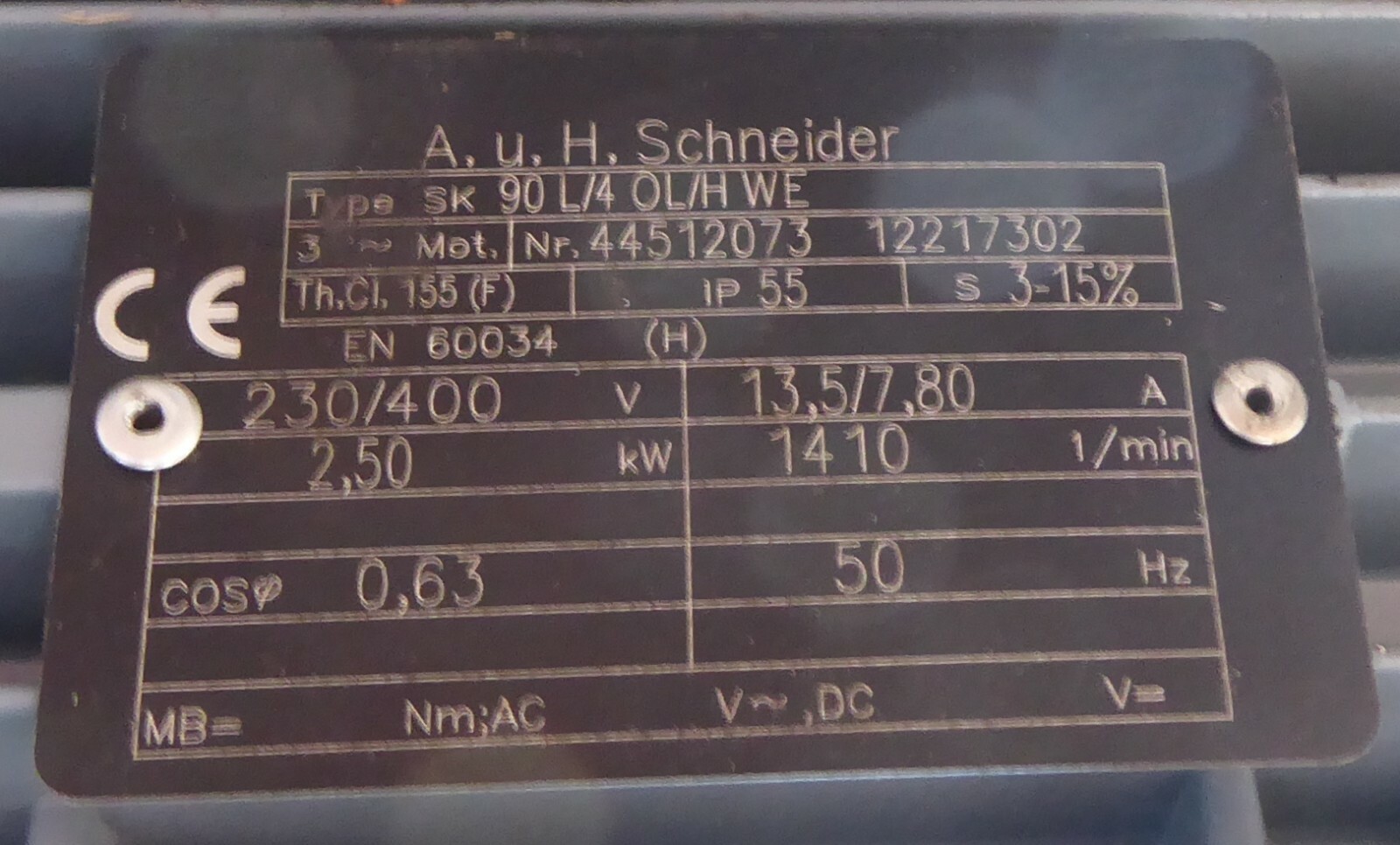 Motor Antriebsmotor Getriebemotor Bremsenprüfstand AHS Multiflex 05 (3) | eBay.de