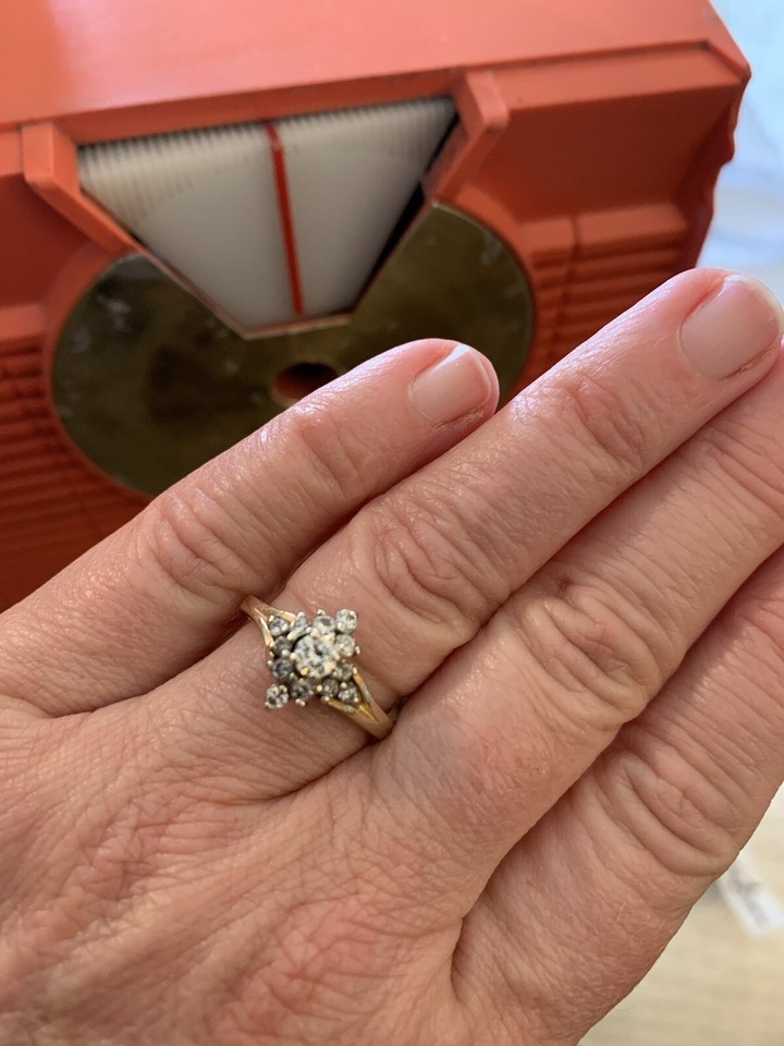 Vintage 14k Gold Diamond Cluster Ladies Ring - 1 Carat Stamped “JTC” | eBay