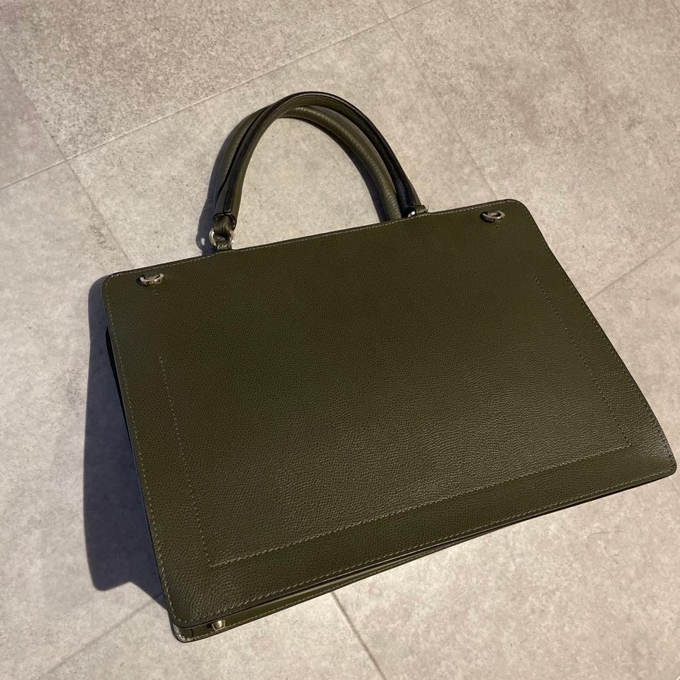 Furla Green Leather Handbag 3-Way Satchel Purse Women's Excellent ...