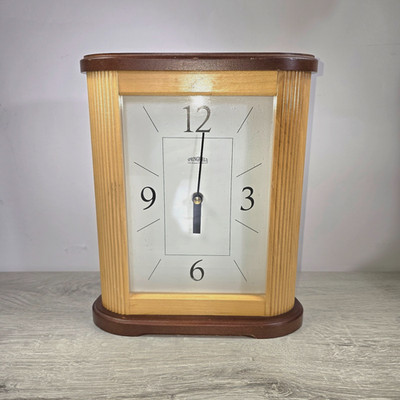Springfield Clock Art Deco All Wood Contemporary Large Face Desk Mantle ...