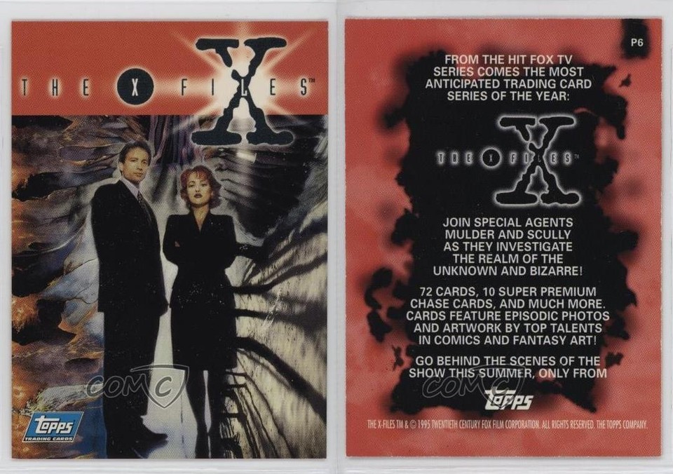 1995 Topps The X-Files Season 1 Promos Fox Mulder Dana Scully #P6 1w9 ...