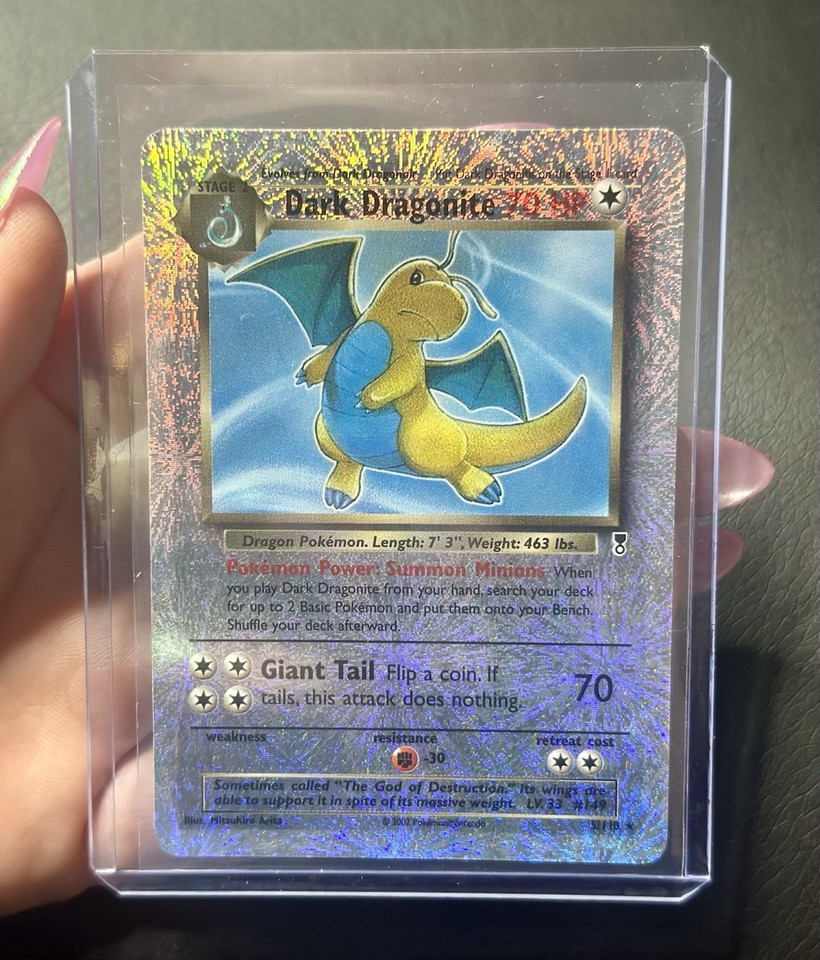 Pokémon TCG Dark Dragonite Reverse Holo Rare WOTC 5/110 Legendary ...