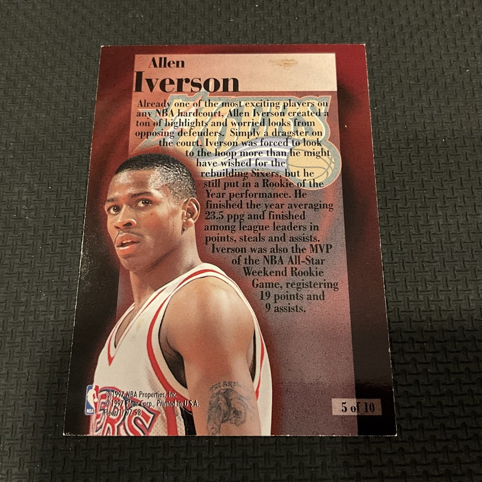 1997-98 Fleer Rookie Rewind Allen Iverson #5 | eBay