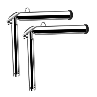 2X Fishing Rod Holder Stainless Steel 360°Adjustable Outrigger Rod Pod ...