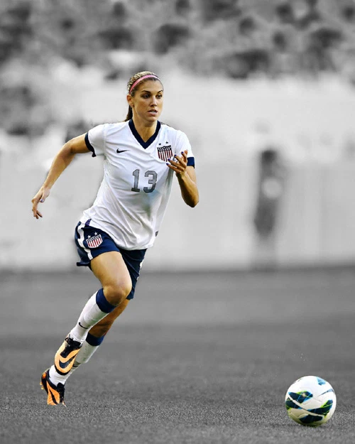 Alex Morgan Playing Soccer At Olympics
