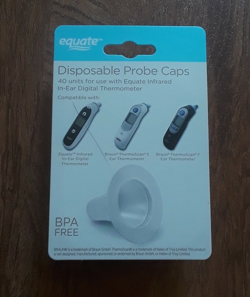 Equate Disposable Probe Caps for In-Ear Digital Thermometers, 40 Count ...