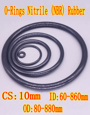 10mm Cross Section O-Rings Nitrile (NBR) Rubber Metric Oring Seals 80 ...