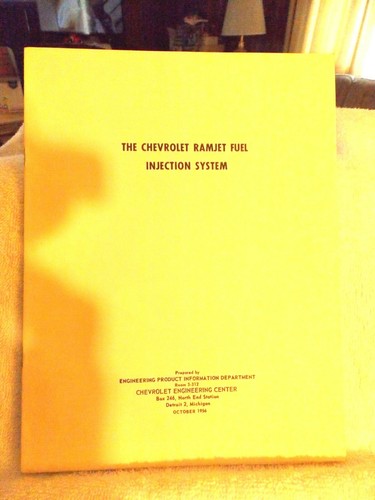 1957 Chevrolet Ramjet FUEL injection system engineering brochure ...