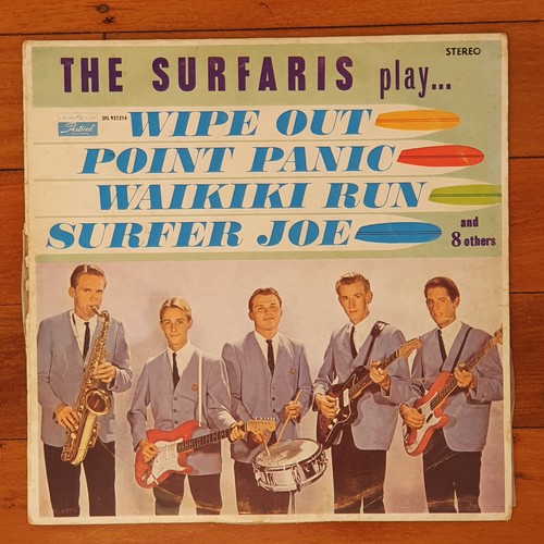 SURFING SURF VINYL LP THE SURFARIS PLAY WIPE OUT POINT PANIC WAIKIKI ...