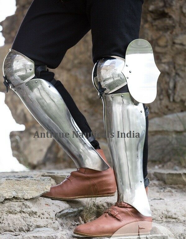 Medieval Flexible Steel Leg Armor LARP Reenactment SCA Cosplay Costume ...