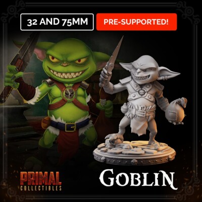 DnD Pathfinder Goblin Mini 32mm Scale TTRPG | eBay UK