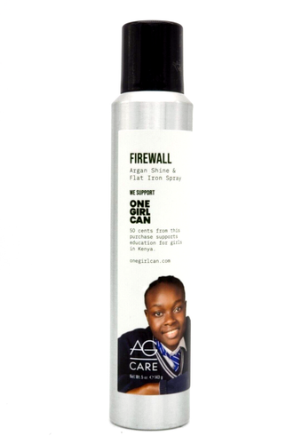 AG CARE FIREWALL ARGAN SHINE / FLAT IRON SPRAY 5 OZ EACH CAN CANS DEAL ...
