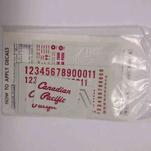 Walthers Decals HO Scale Decals: Canadian Pacific Railway DIESEL-GP Red ...