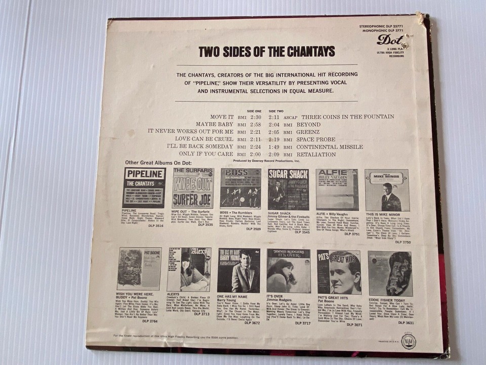 The Chantays - The Two Sides Of - Dot LP 1966 - DLP-25771 - VG+/VG ...