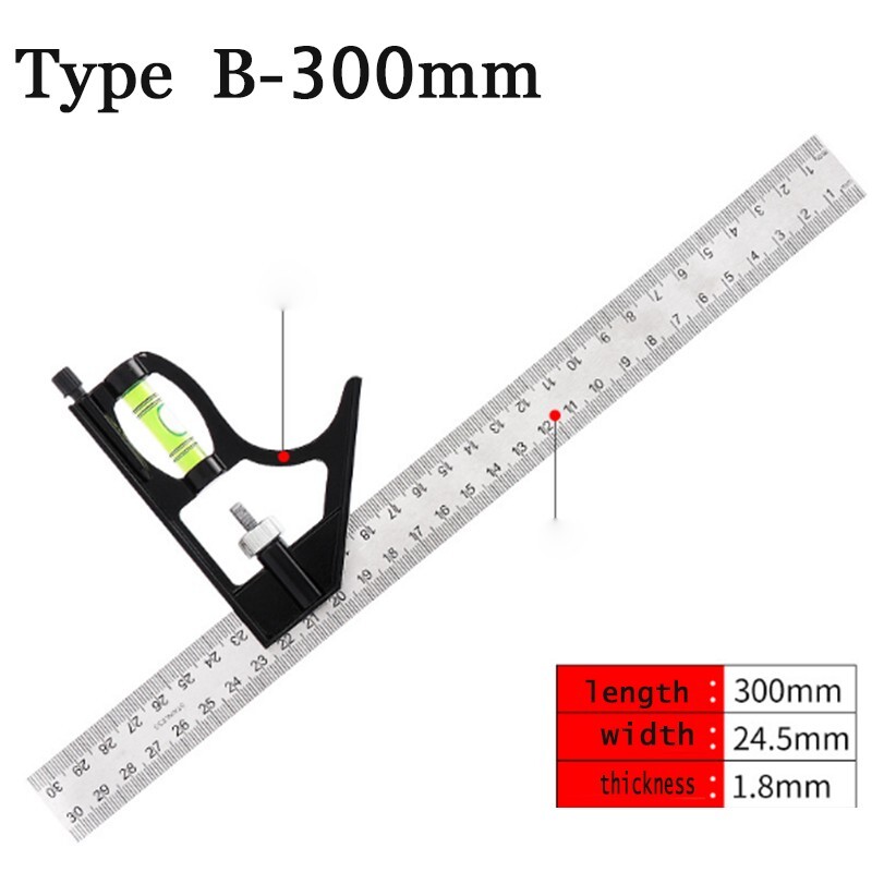 Ruler Adjustable Square Multi Angle Combination Tool Set Engineers ...