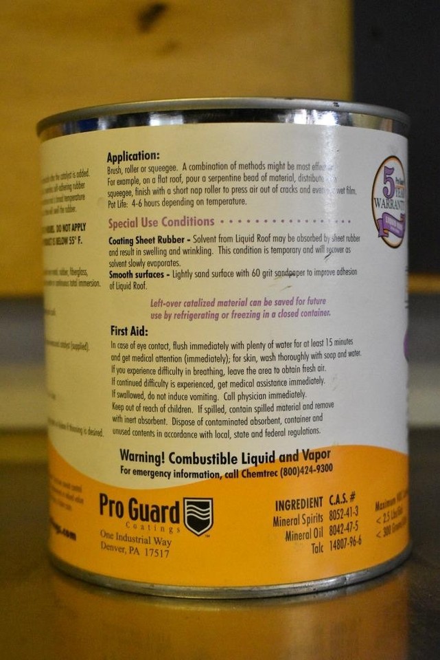 NEW Pro Guard Coatings Liquid Roof Liquid EPDM Roof Sealant, 1 Quart | eBay