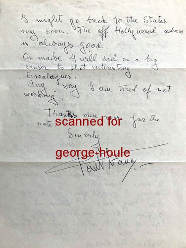 PAUL IVANO - LETTER - SIGNED - - CINEMATOGRAPHER - FRANKENSTEIN ...