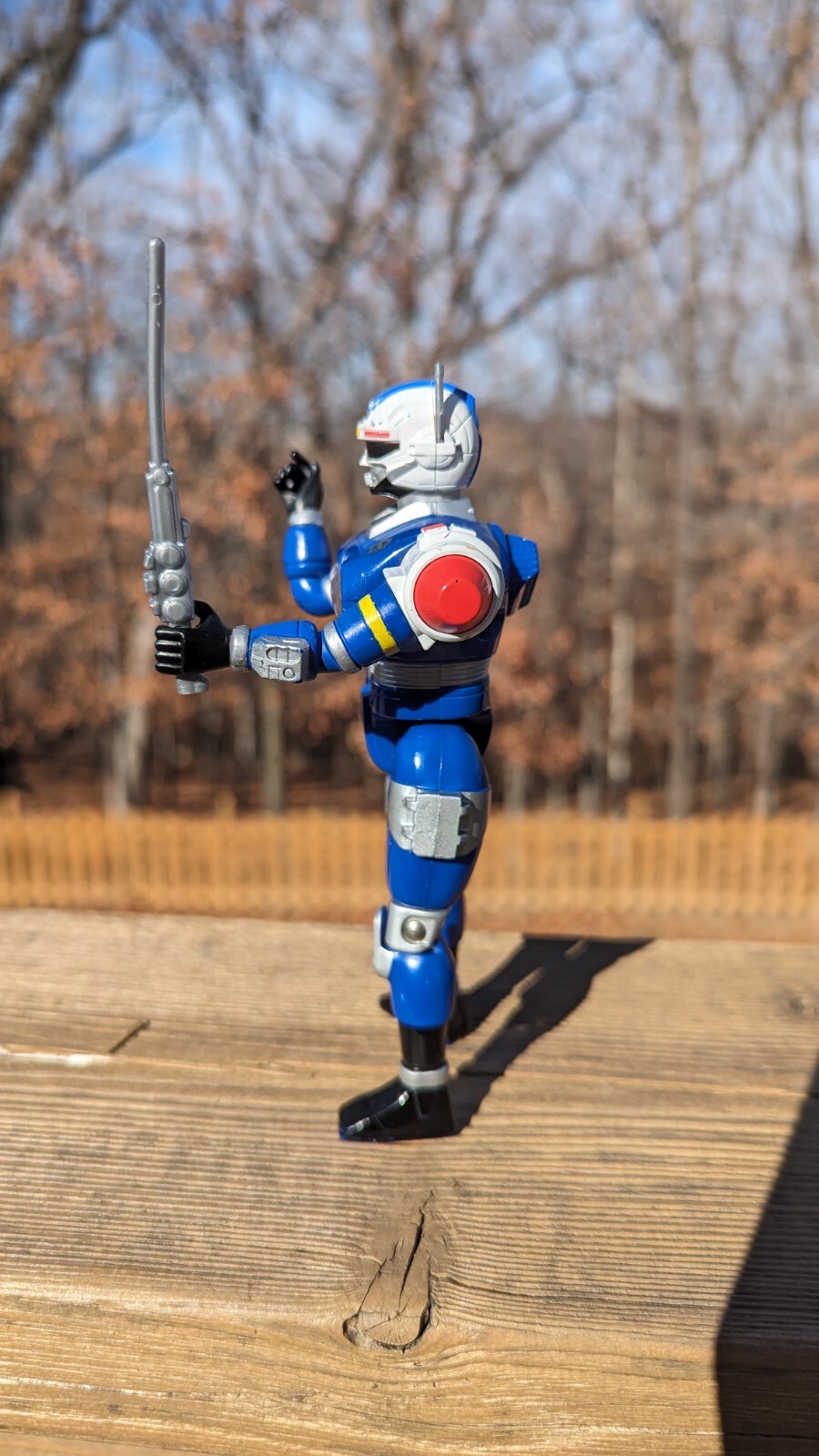 97 Bandai Power Rangers Turbo Key BLUE SENTURION Double Action 2 ...