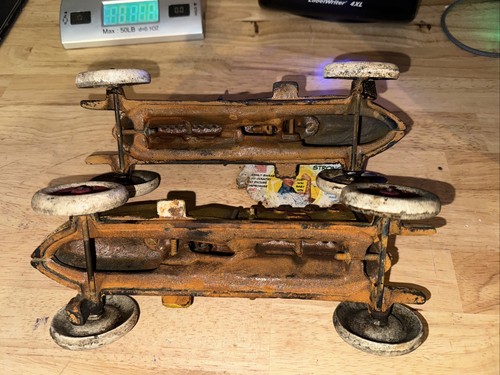 Race Car Set x2 Cast Iron Patina NASCAR Formula Indy 500 Collector ...