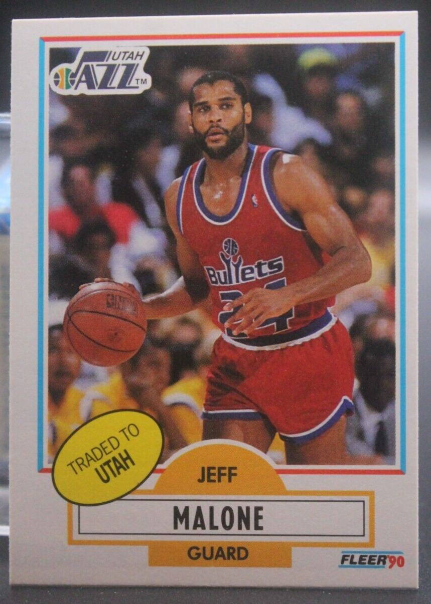 Jeff Malone (Jazz/Bullets/Mississippi State Bulldogs) 1990-1991 Fleer ...