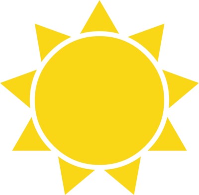 Sun Symbol 1 Color Window Wall Vinyl Decal Sticker Printed | eBay