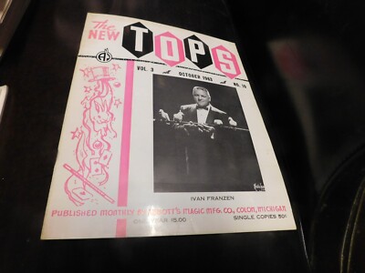 The New Tops Magazine Of Magic For Magicians 1963 October | eBay