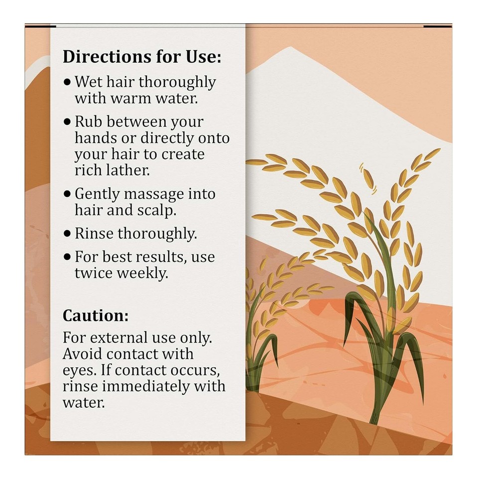 Rice Water Shampoo Bar - Rice Shampoo Bar with Cocoa Butter - 3.5 Oz ...