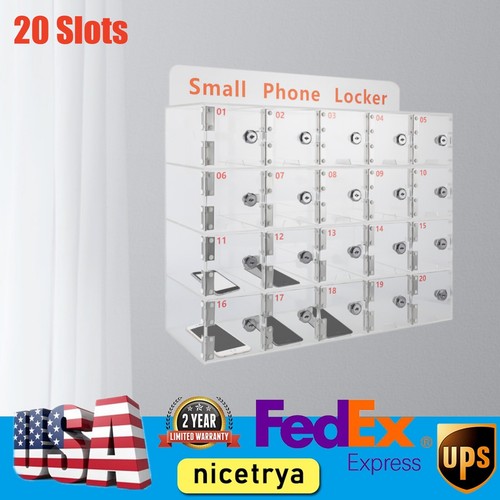 20 Slots Cellphone Locker Cell Phone Storage Box for Employees ...