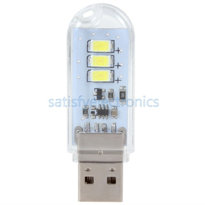 Portable USB 3 LED SMD Touch Switch Night Card Lamp Camping Reading ...