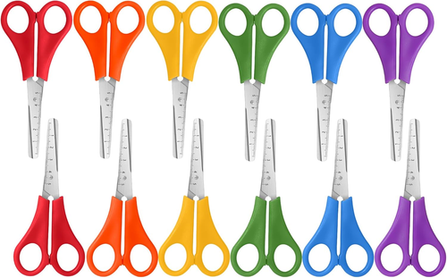 Kids Scissors Bulk of 12-Pack, 5" Kid Scissors for School Office ...