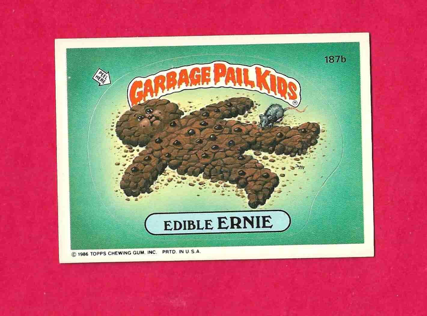 1986 Garbage Pail Kids Series 5 Trading Card #187b Edible ERNIE | eBay