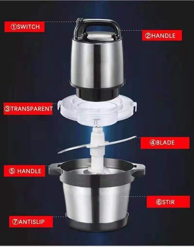 Multi-functional Dual-speed 6L Meat Churner Electric Cooking Machine ...