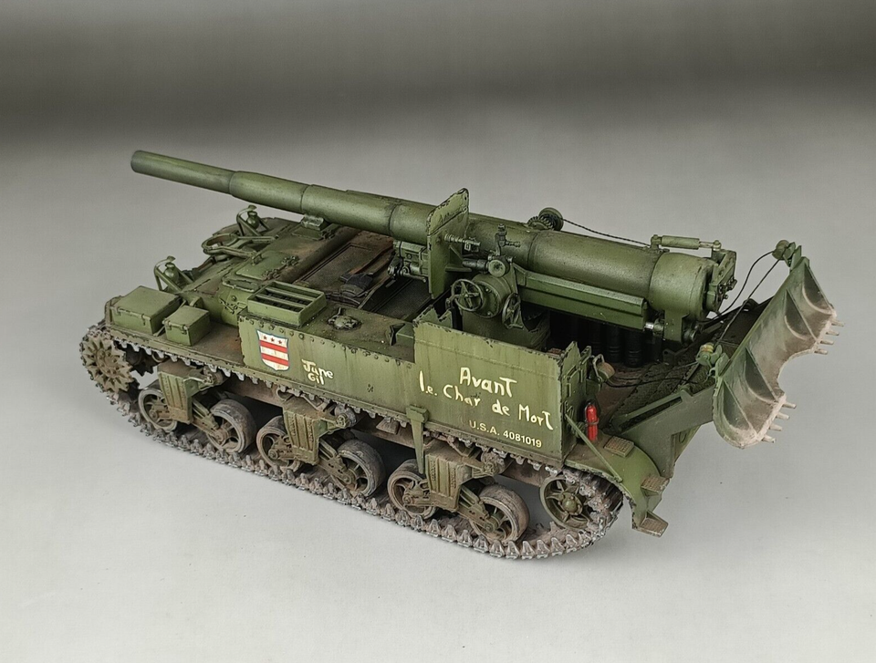 1/35 Built WWII U.S M12 155mm Gun Motor Carriage Howitzer Model | eBay