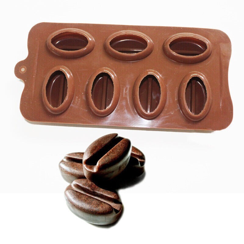 3D Beans Ice Cube Soap Candy Plaster Jello Coffee Beans Shape Mold ...