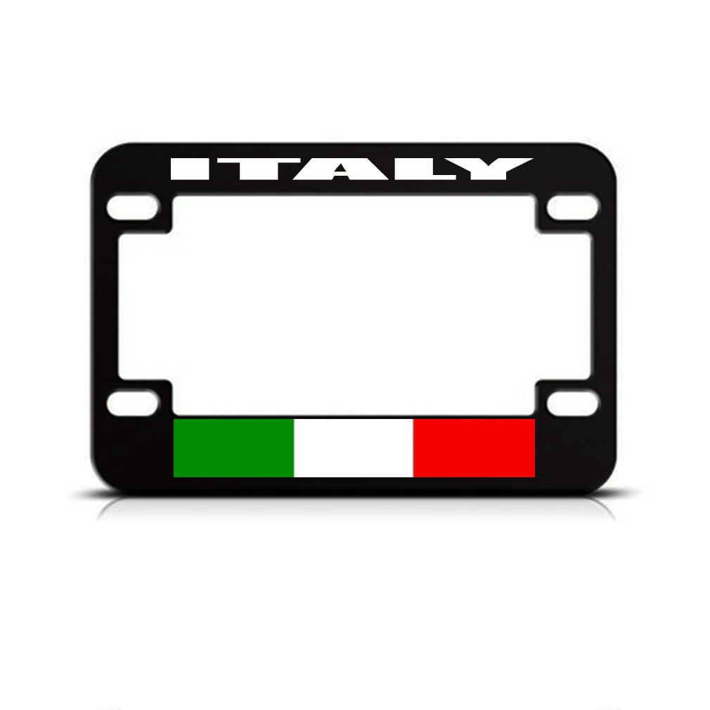 Metal Bike License Plate Frame Italy Flag Country Motorcycle ...