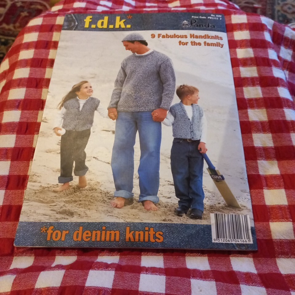 😇 Panda No 620 Knitting pattern Book Family For Denim Knits F. D. K ...