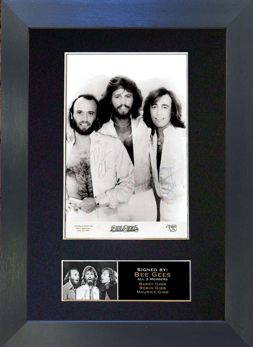 BEE GEES Signed Mounted Reproduction Autograph Photo Prints A4 209 | eBay