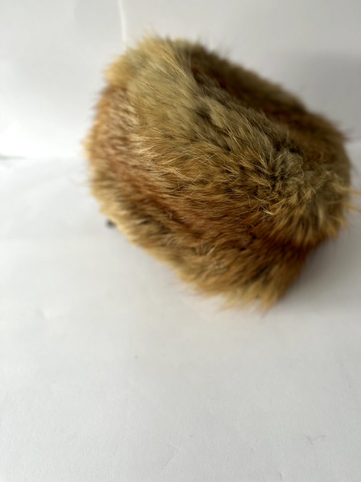 red fox real fur hat silk lined inside satisfactory condition striking ...