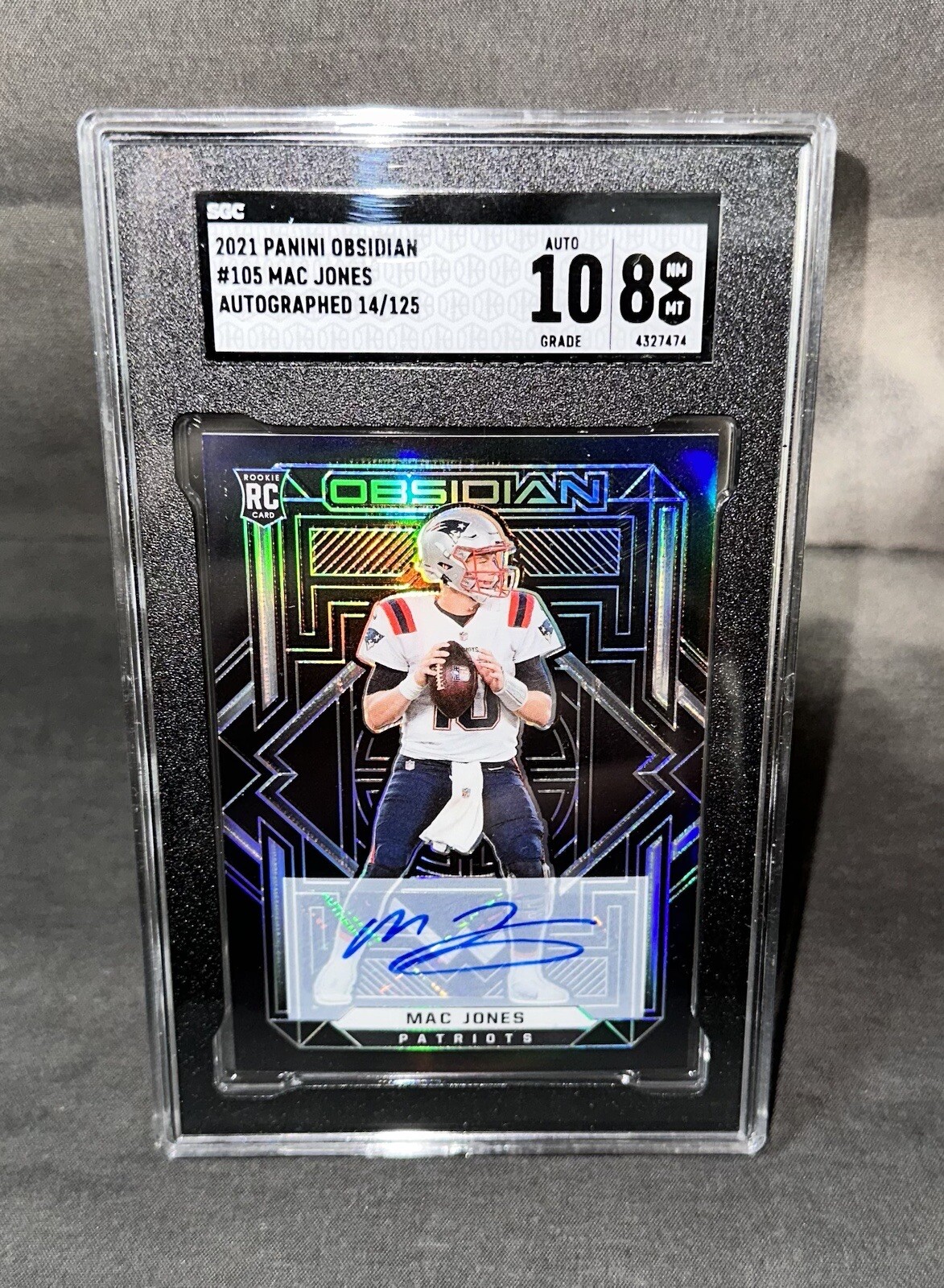 2021 Panini Obsidian - Rookies Autographs #105 Mac Jones 14/125 (AU, RC ...