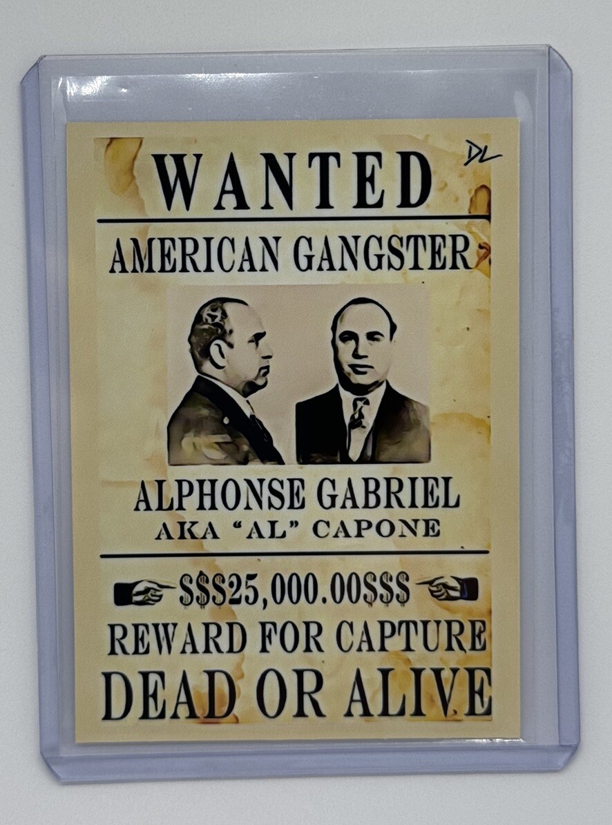 Original Al Capone Wanted Poster Whitey Bulger Hand Written Signed