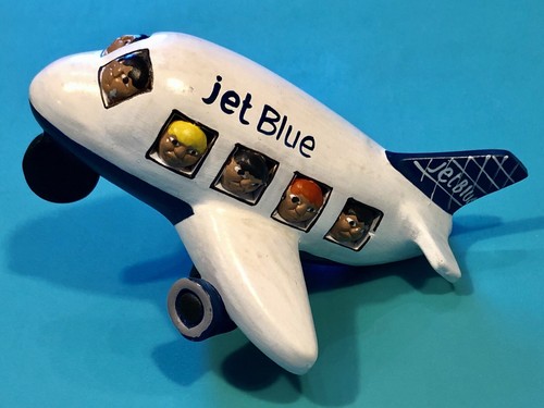 JETBLUE AIRLINES HAND PAINTED CERAMIC PLANE | eBay