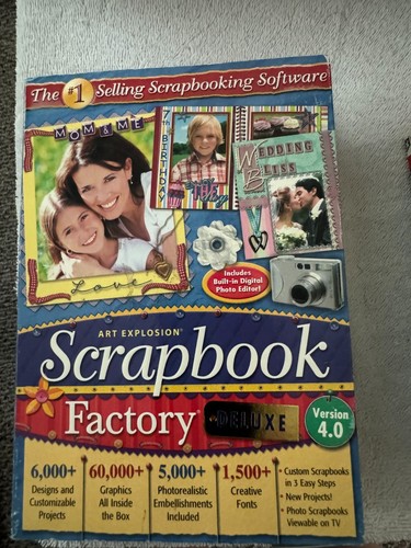 Art Explosion Scrapbook Factory Deluxe Version 4.0 CD PC - Nova ...