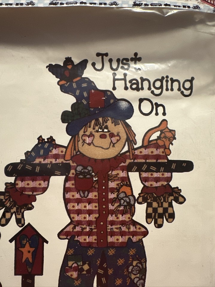 VTG Cache Junction Iron-on Transfer Harvest Greetings Scarecrow Garden ...