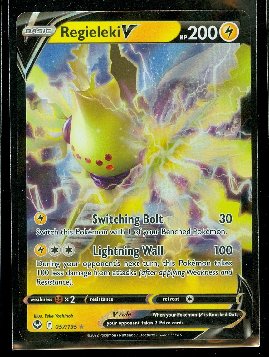 Pokemon REGIELEKI V 057/195 - Silver Tempest - ULTRA RARE HOLO - MINT ...