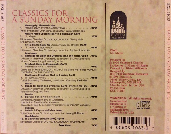 Classics for a Sunday Morning (CD) New Sealed Ships 1st Class | eBay